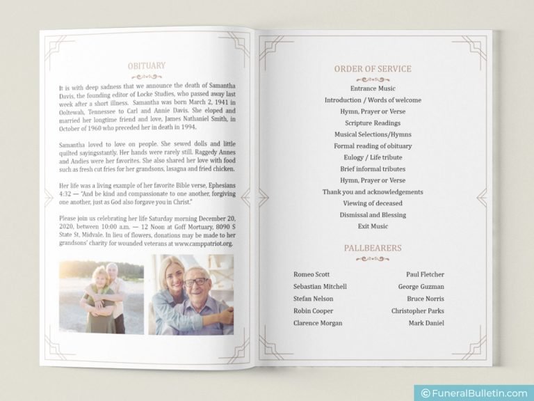 Celebration Of Life Template For A Beautiful Program Design-Download Now!