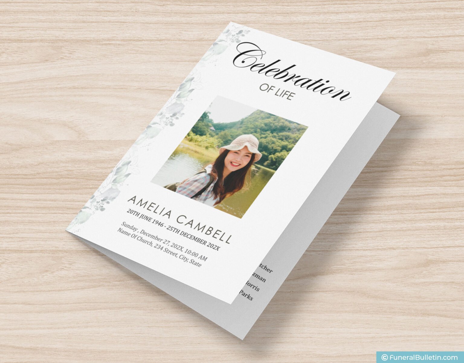 Funeral Services Templates Design For A DIY Funeral Brochure