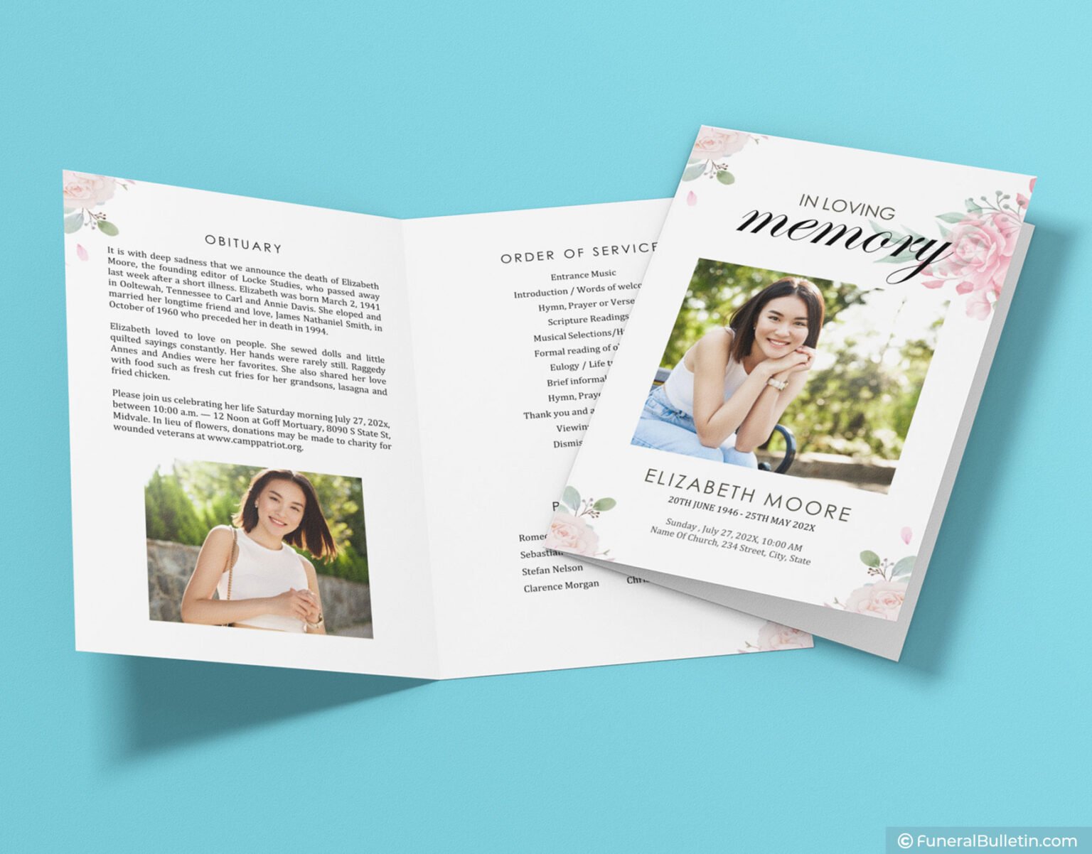 New Funeral Brochure Template For A Custom Funeral Program