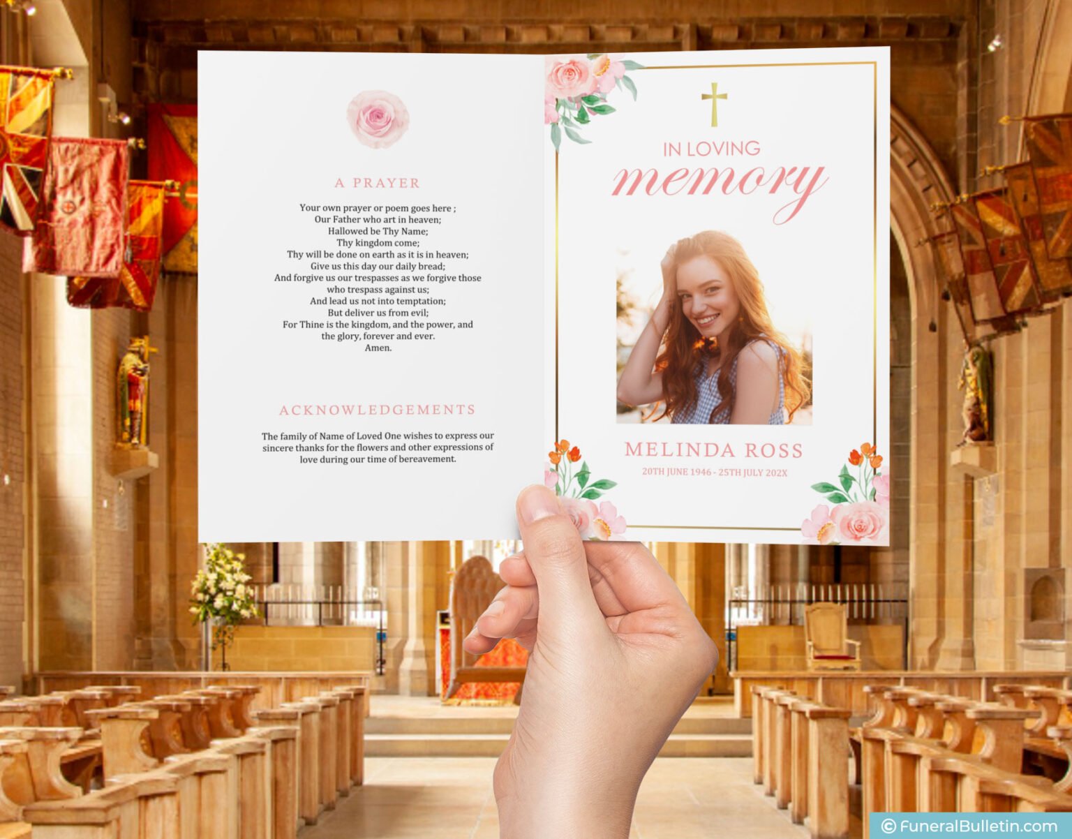 Catholic Funeral Program Template For A Religious Funeral