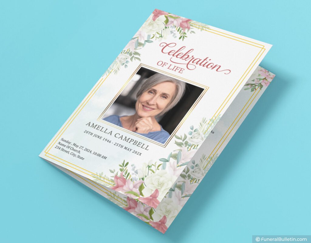 Celebration Of Life Service Program Template - Download Now!