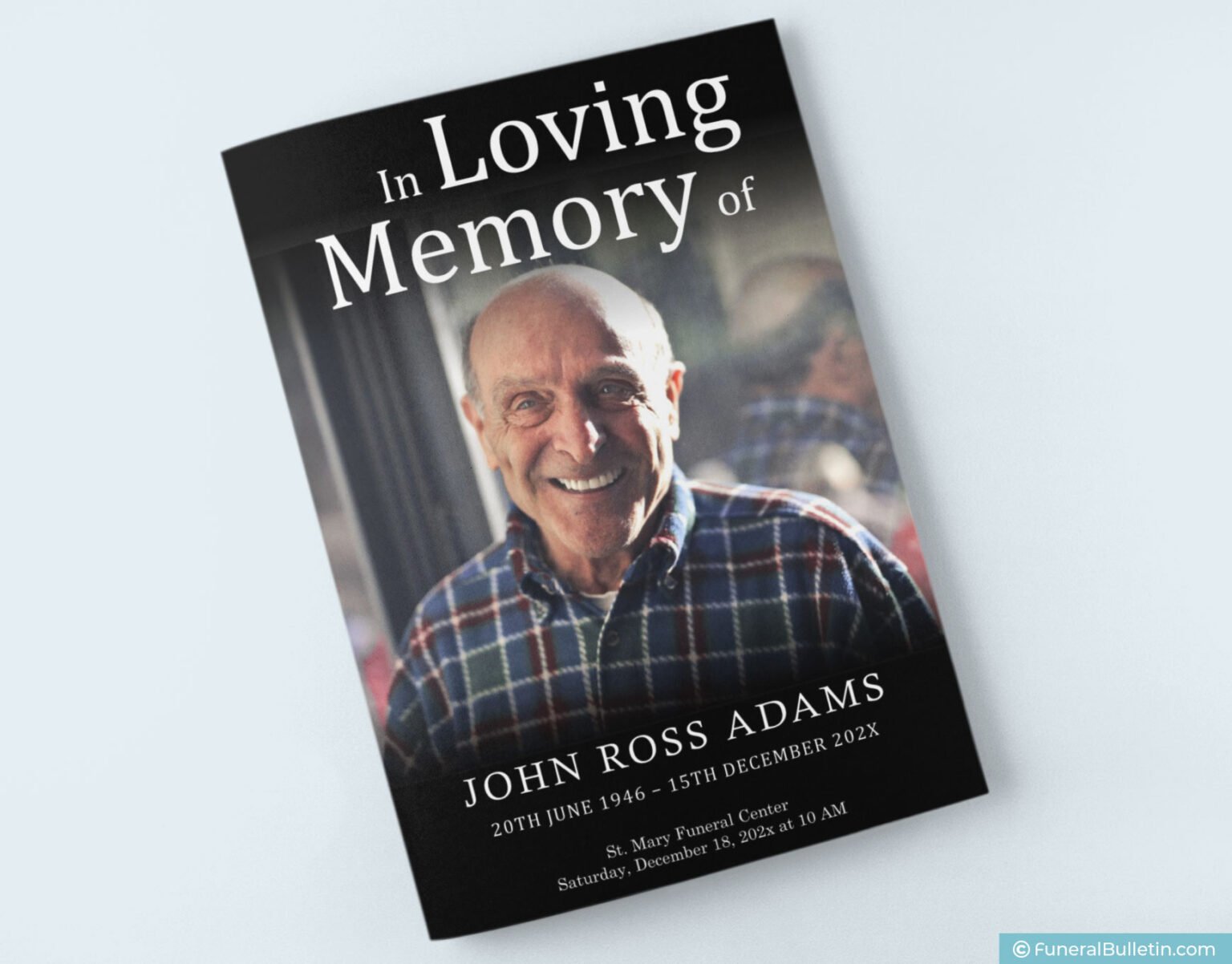 Printable Funeral Flyer Template - DIY Order Of Service