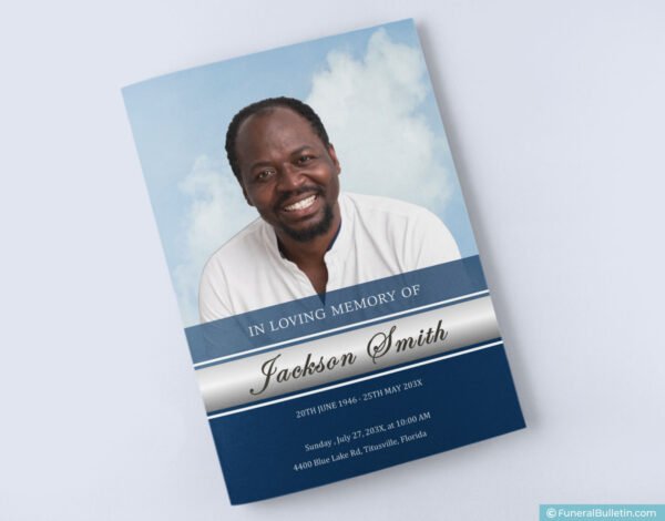 Funeral Program Template For Father, Grandfather, Or Husband