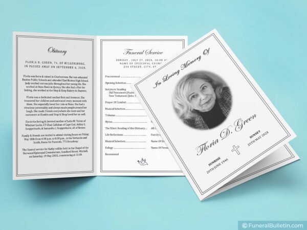 Funeral Pamphlet Template Word - Elegant & Customizable